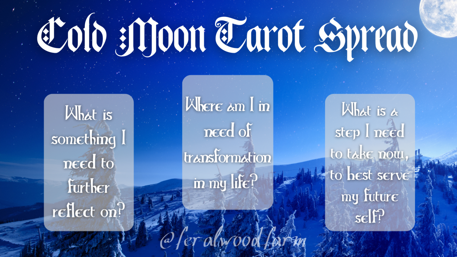 What is the Cold Moon? - December's Full Moon - Feralwood Witch